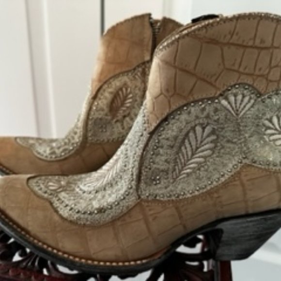 Old Gringo | Shoes | Highend Cowboy Boots Beige Lizard Leather W Silver ...